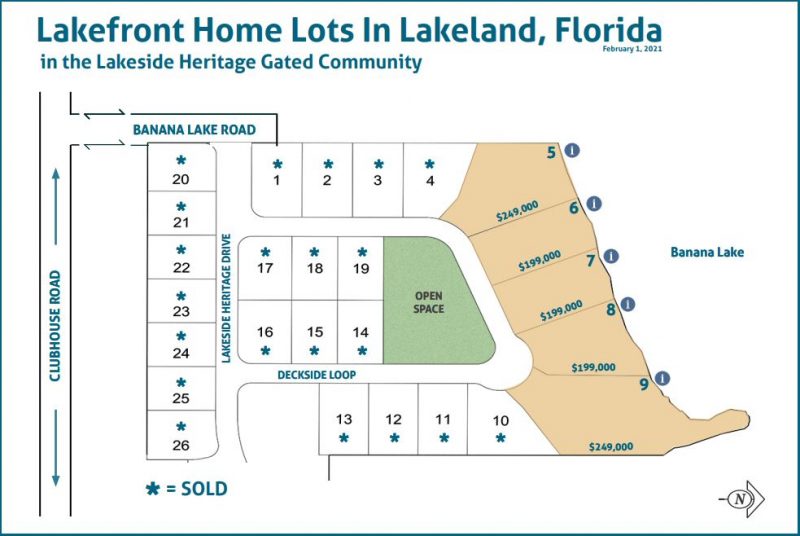 Lot Map - Lakeside Heritage - Duane McQuillen Construction